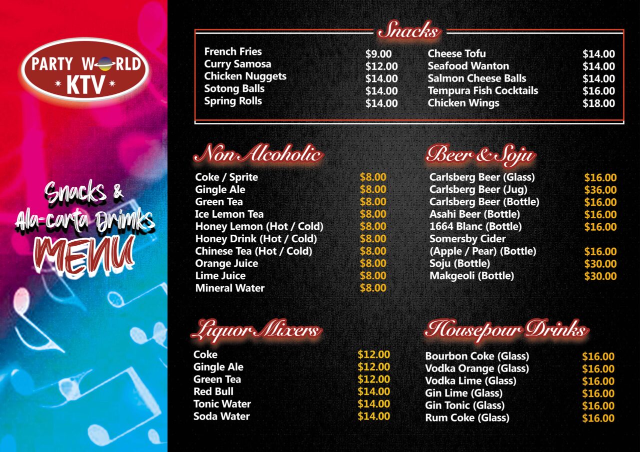 Price List 分店价格 | Party World KTV